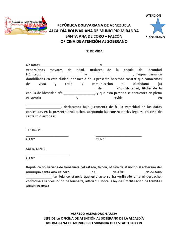 Fe de Vida | PDF