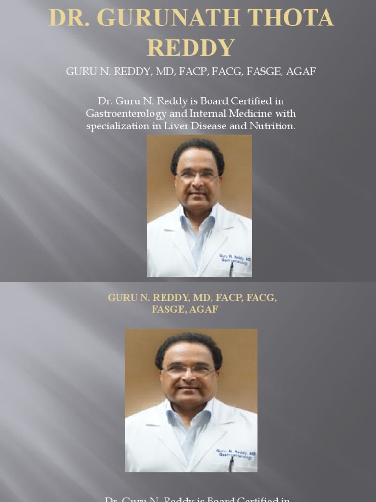 Dr. Gurunath Thota Reddy - Gastroenterologist in Kingwood | PDF ...