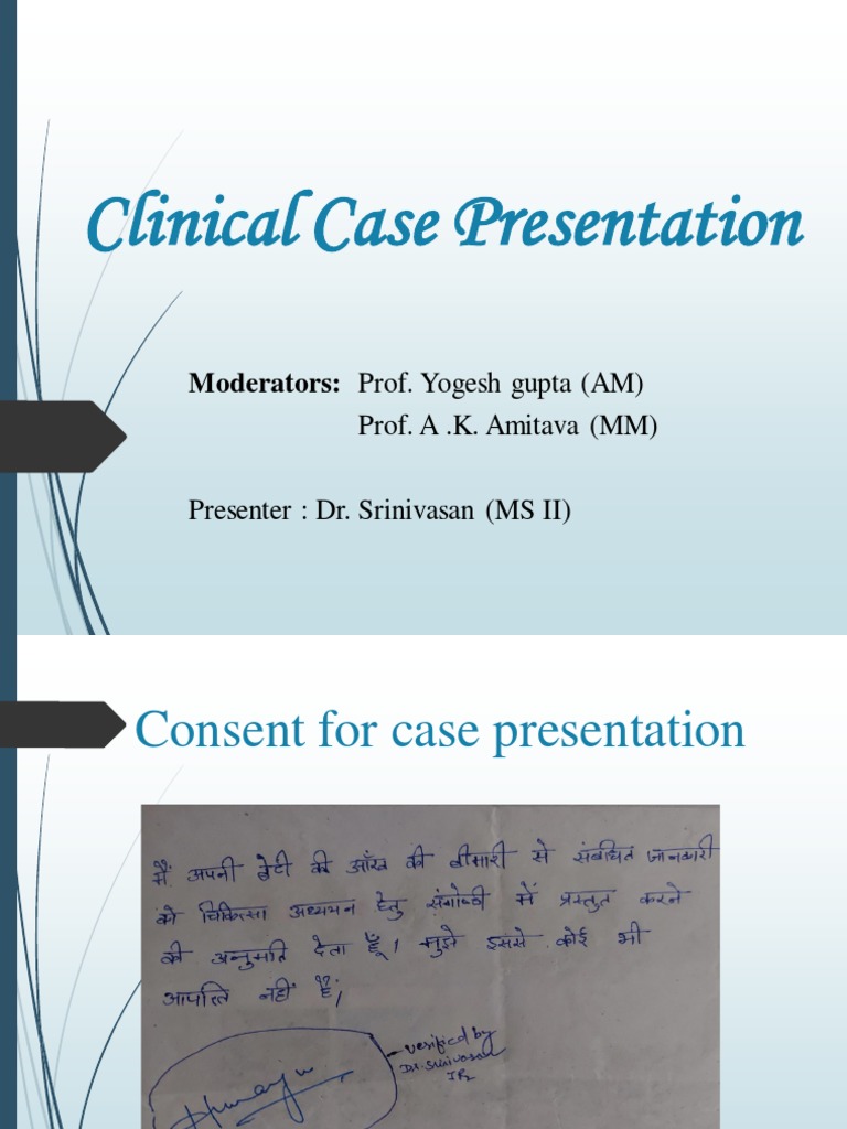 Clinical Case Presentation | PDF | Vision | Human Eye