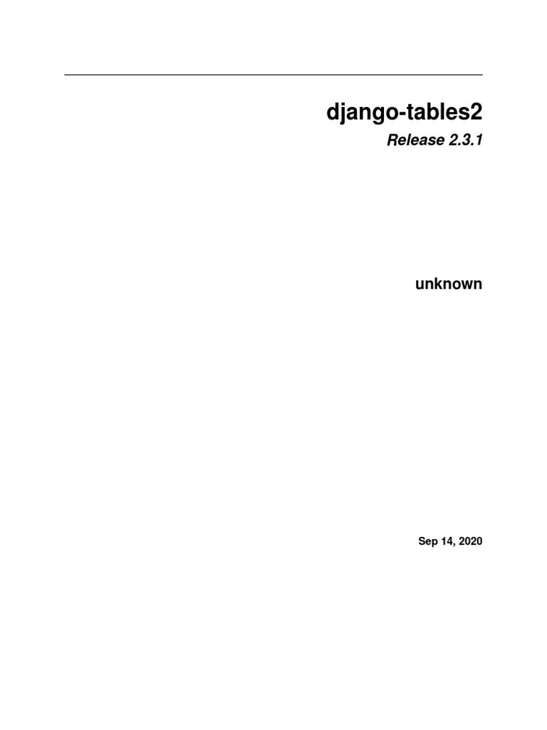 Django Tables2 Readthedocs Io en Latest | PDF | Class (Computer ...