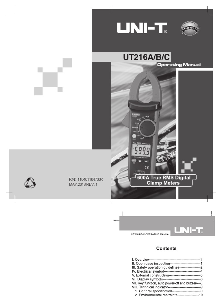 UT216A UT216B UT216C English Manual | PDF