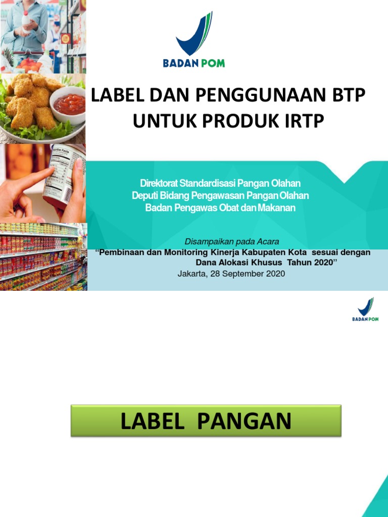 SPO - Materi Label - Dan BTP PIRT | PDF