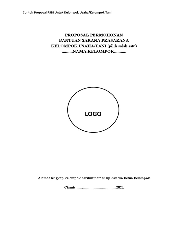 Contoh Proposal Kelompok Usaha Atau Tani | PDF