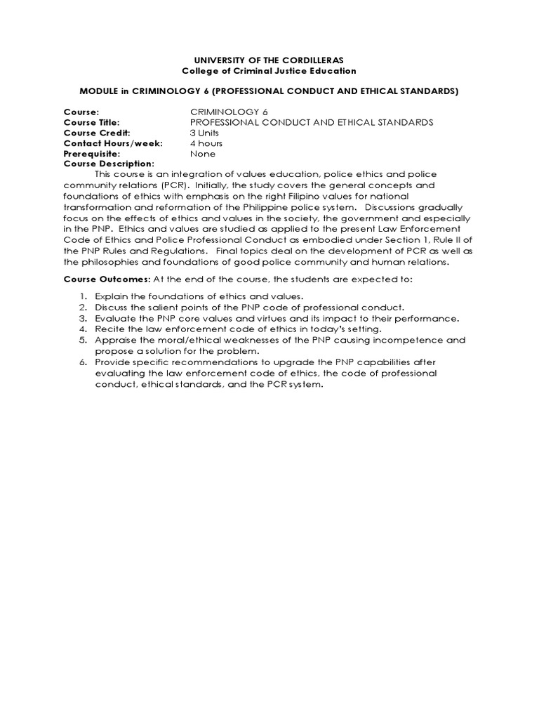 Ethics Module | PDF | Value (Ethics) | Morality