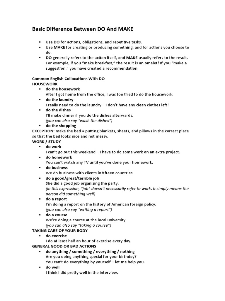 Basic Difference Between DO and MAKE | PDF