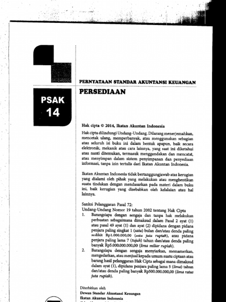 Psak 14 Persediaan | PDF