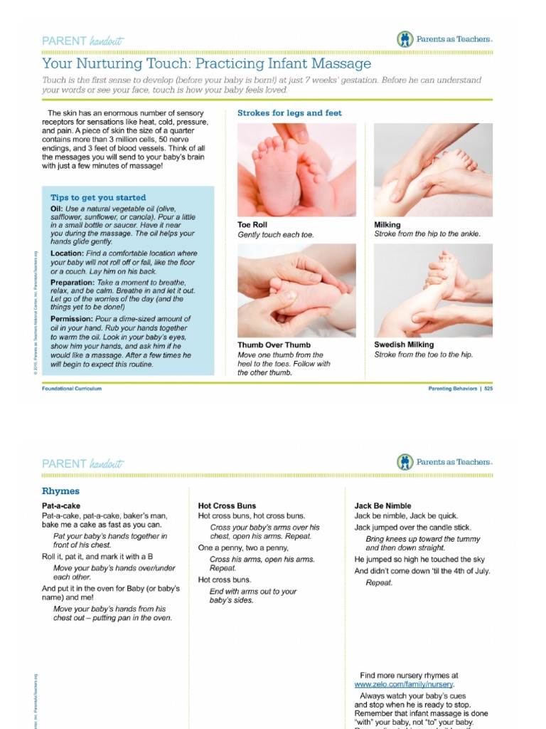 Parent Handout Infant Massage | PDF