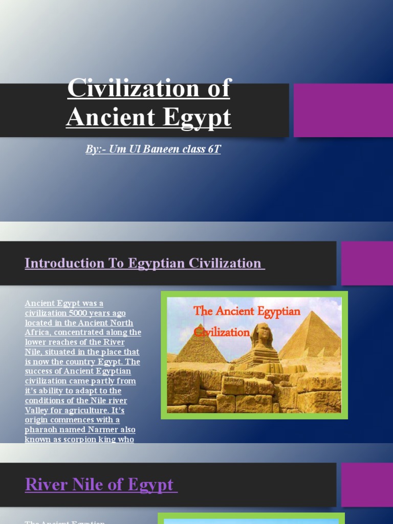 Civilization of Ancient Egypt Presentation | PDF | Ancient Egyptian ...