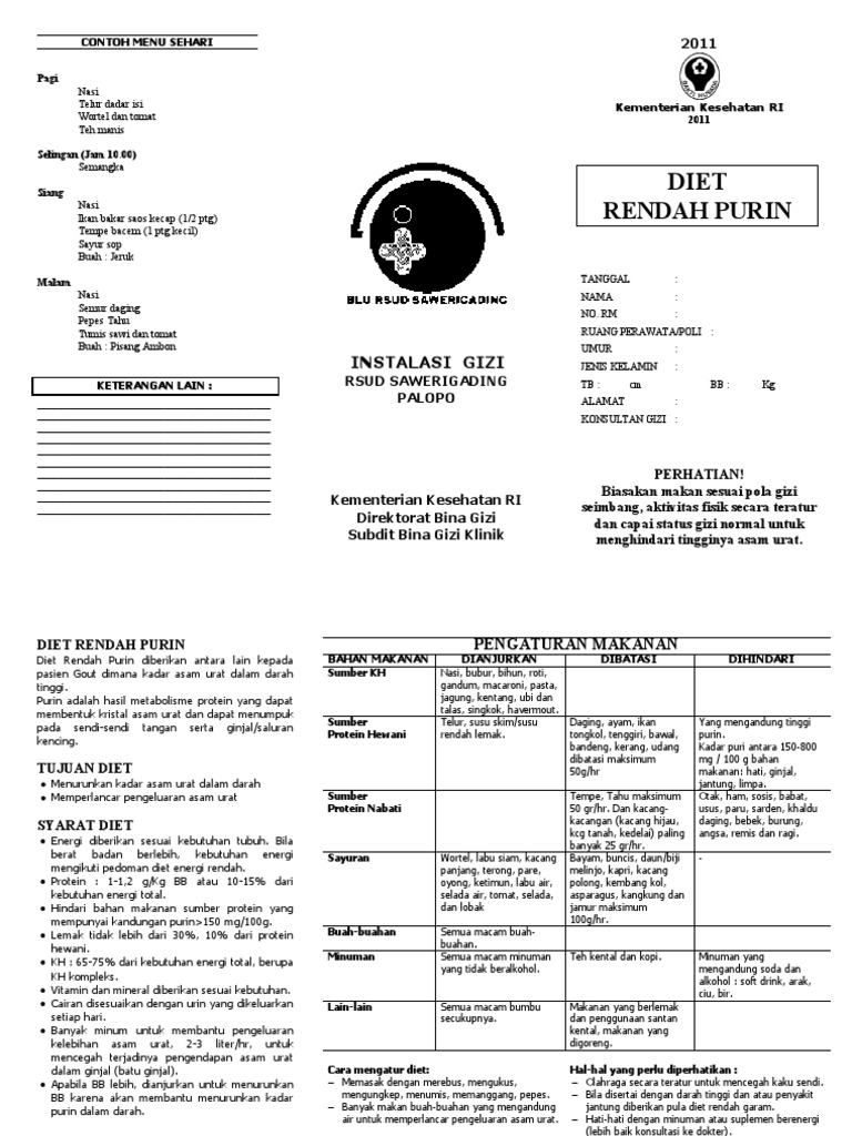 Diet Rendah Purin | PDF