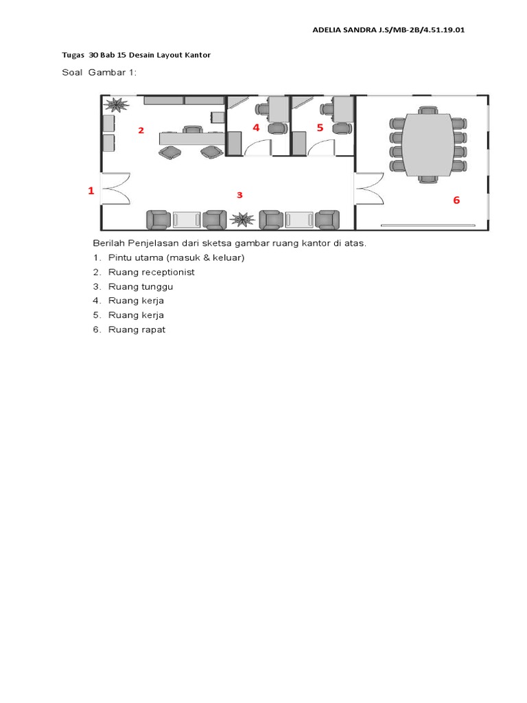 Adelia S.J.S - Tugas 30 (Layout Kantor) | PDF