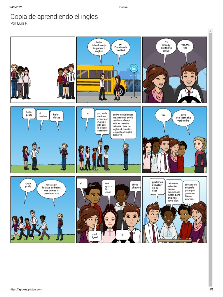Comic Clase de Ingles | PDF