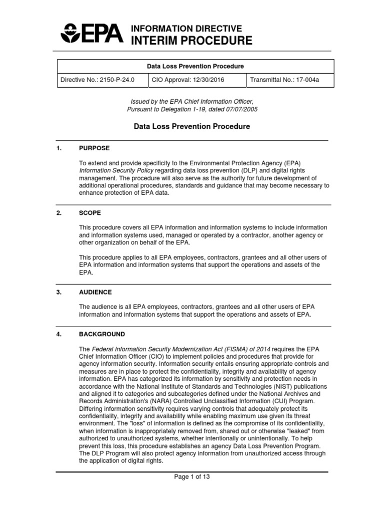 Interim Procedure: Information Directive | PDF | Information Security ...