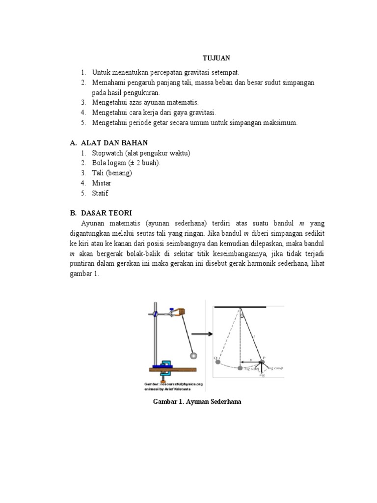 Periode Ayunan Bandul Sederhana | PDF