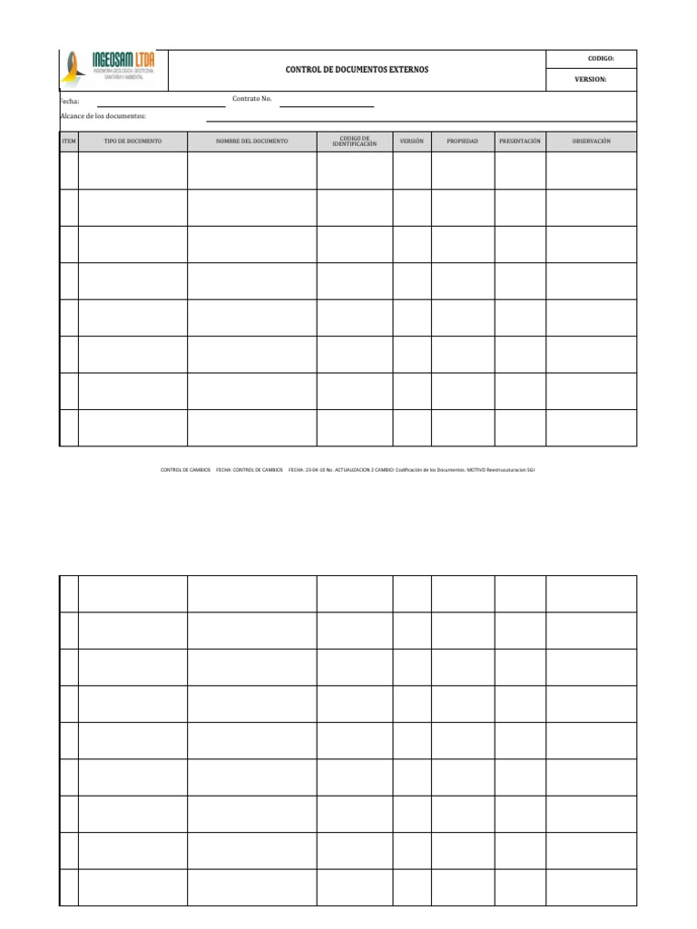 Formato Documento EXterno | PDF