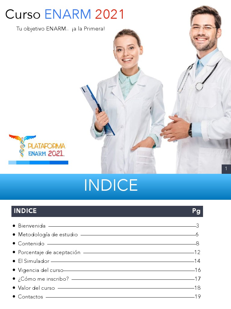 Curso ENARM 2021: Prepárate a la Primera | PDF | Prueba (evaluación ...