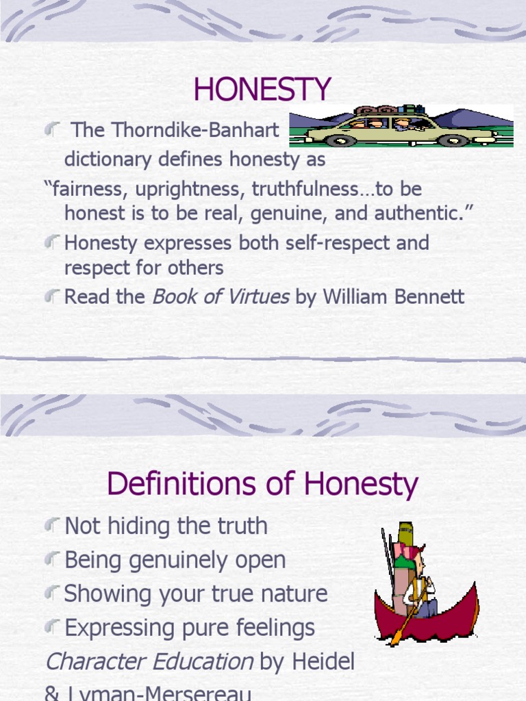 Honesty: Book of Virtues | PDF