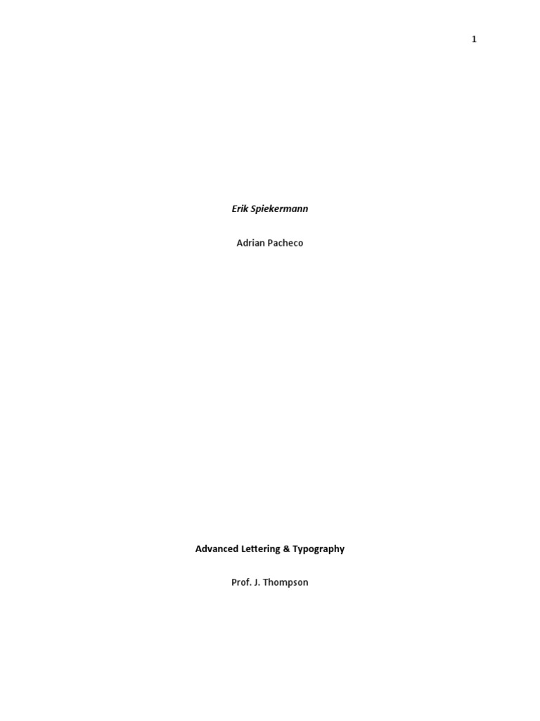 Erik Spiekermann: Typography Pioneer | PDF | Typography | Written ...