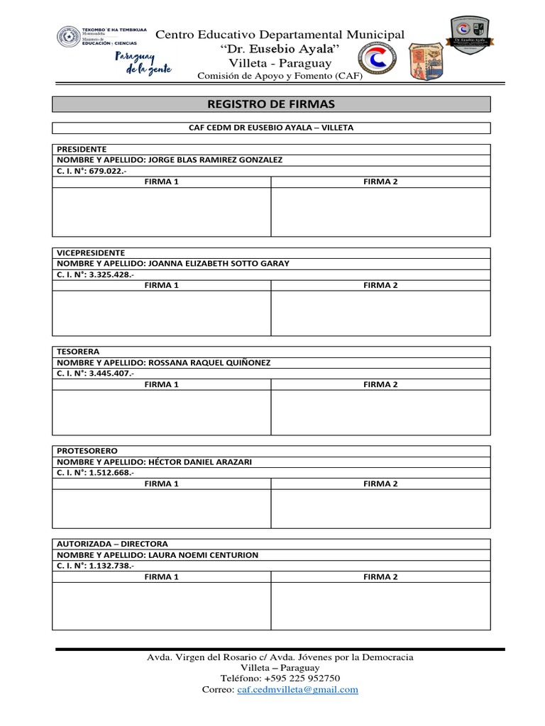 18 Registros de Firmas | PDF