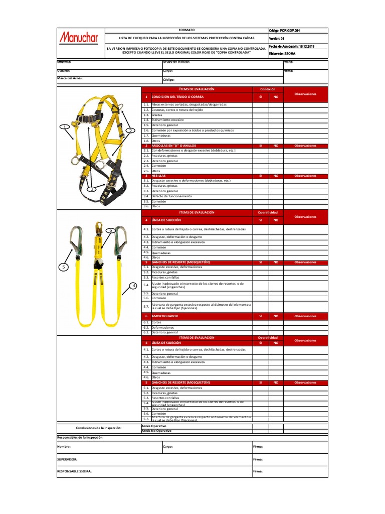 Check List Arnes | PDF | Corrosión | Metalurgia
