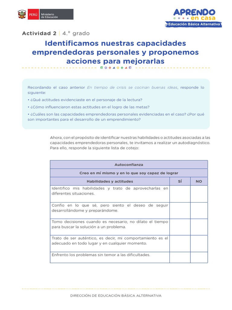 Exp1 Eba Avanzado 4 Seguiaprendiendo Ept Act 2 | PDF | Iniciativa empresarial | Creatividad