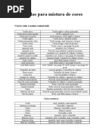 Tabela de Cores HTML: Nome, RGB e Hexadecimal | PDF | Cor | Html