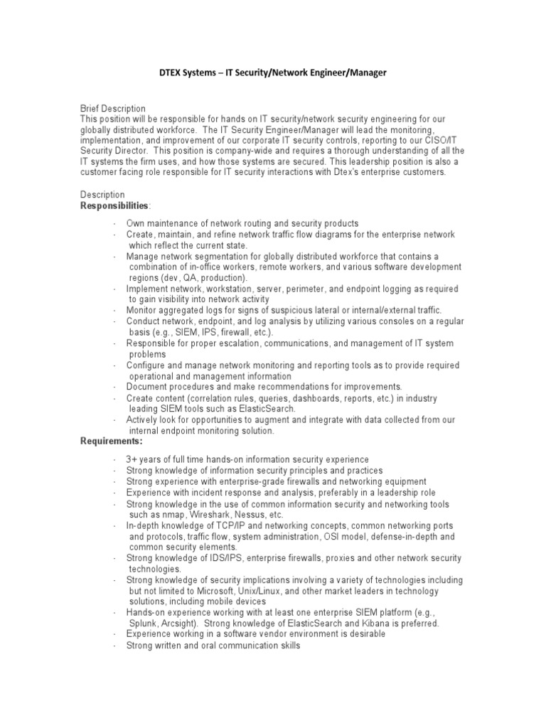 DTEX Systems - IT Security Network Manager | PDF | Computer Security ...