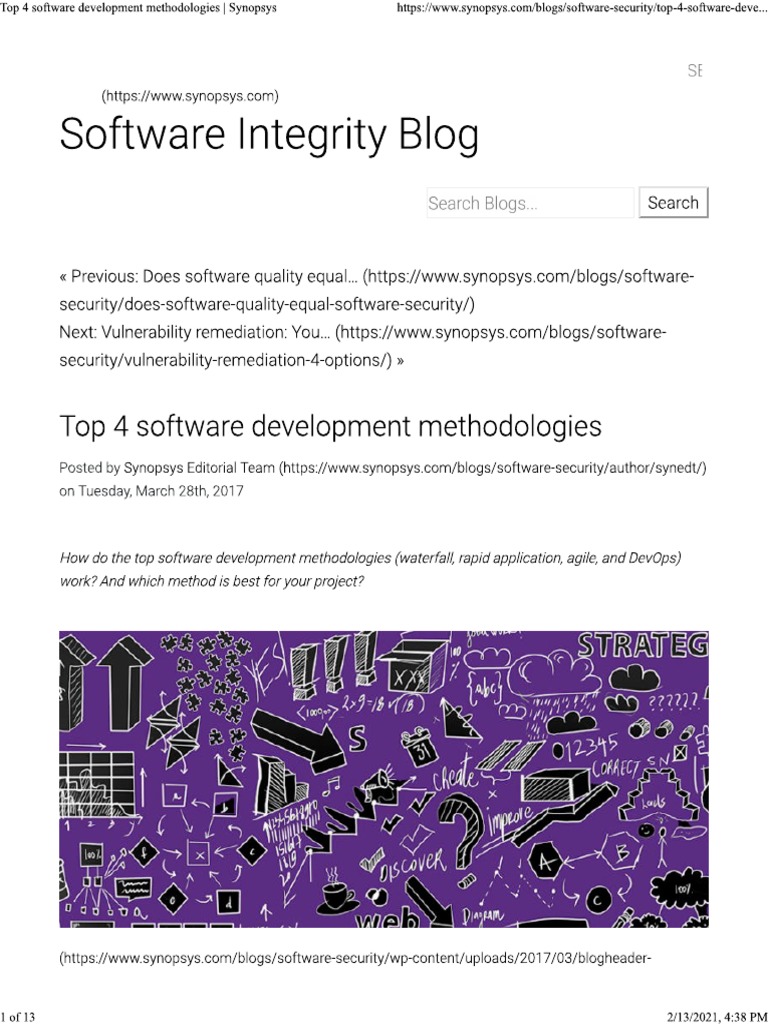 Top 4 Software Development Methodologies | PDF