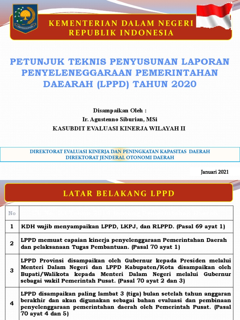 Paparan Juknis Penyusunan LPPD 2020 | PDF