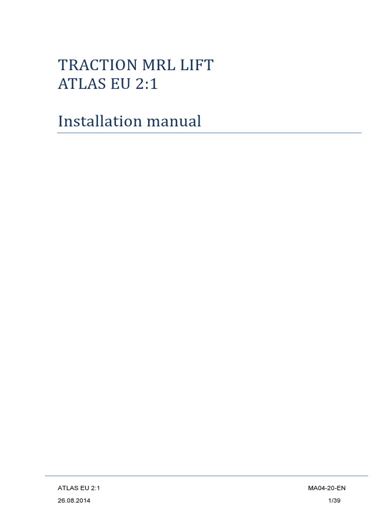 Atlas Basic SP Instalation Manual en | PDF