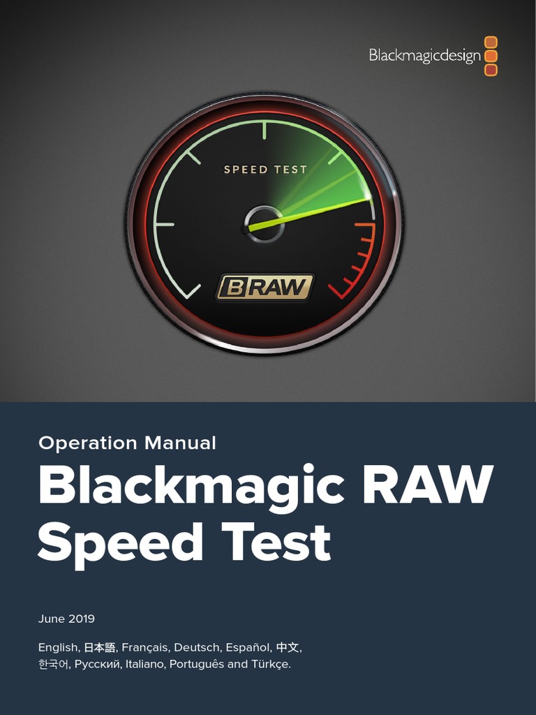 Blackmagic RAW Speed Test Guide | PDF | Data Compression | Graphics ...