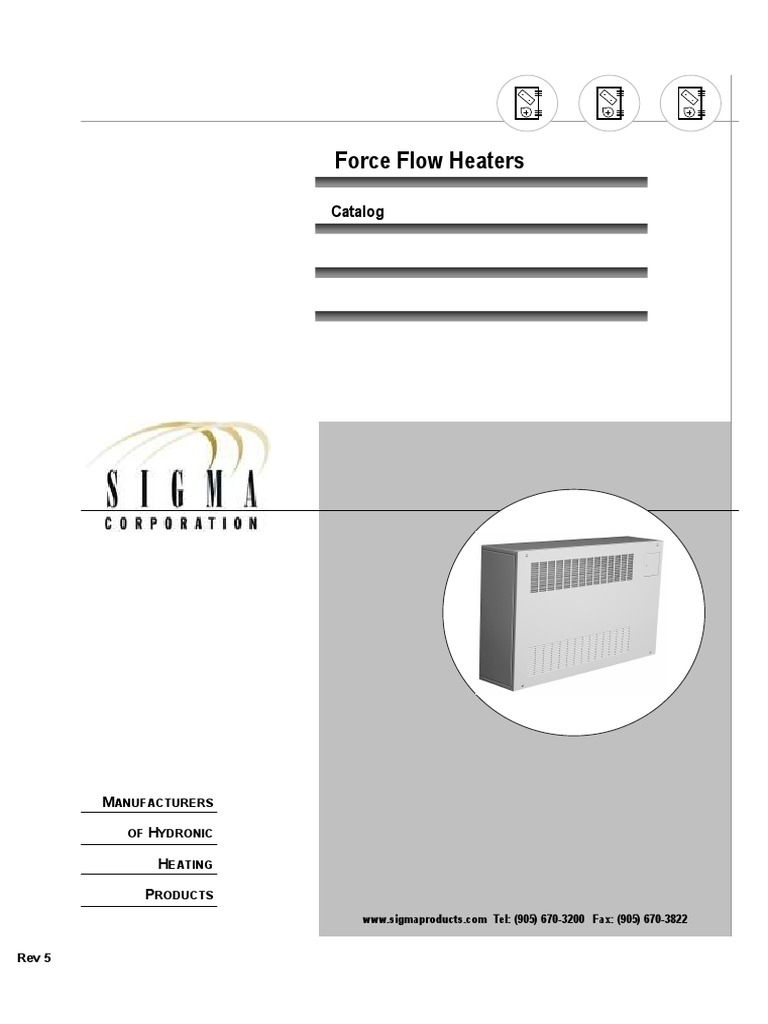 Force Flow Heaters: Catalog | PDF | Water Heating | Pipe (Fluid Conveyance)
