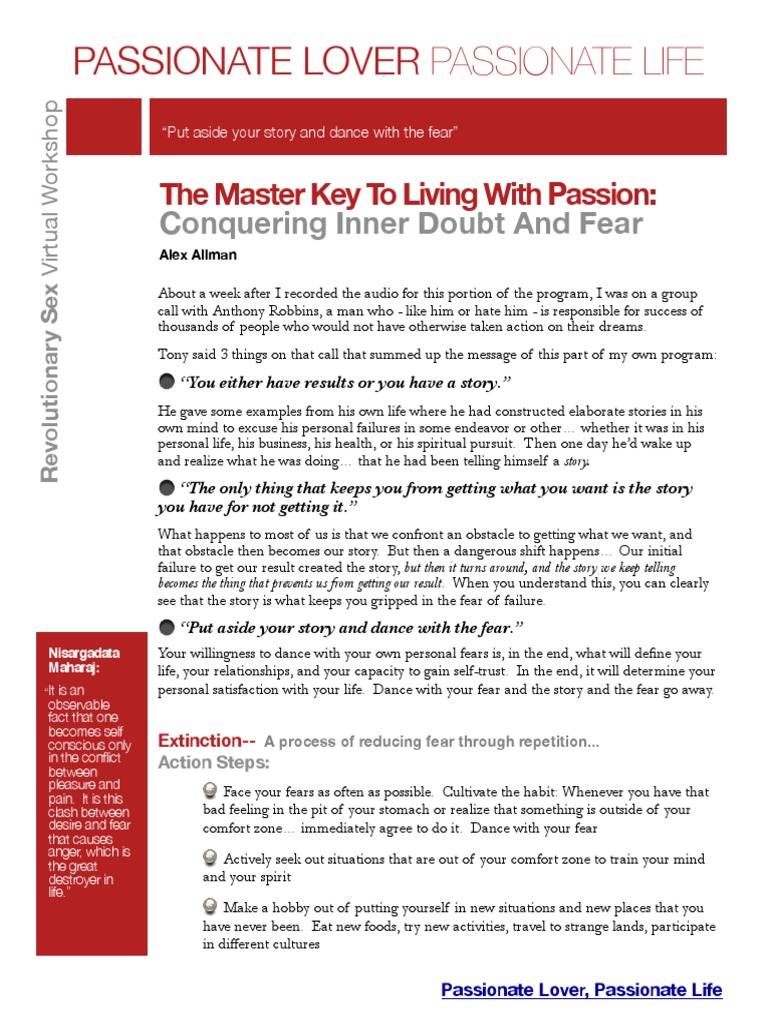 Conquering Fear with Alex Allman | PDF | Reason | Anger