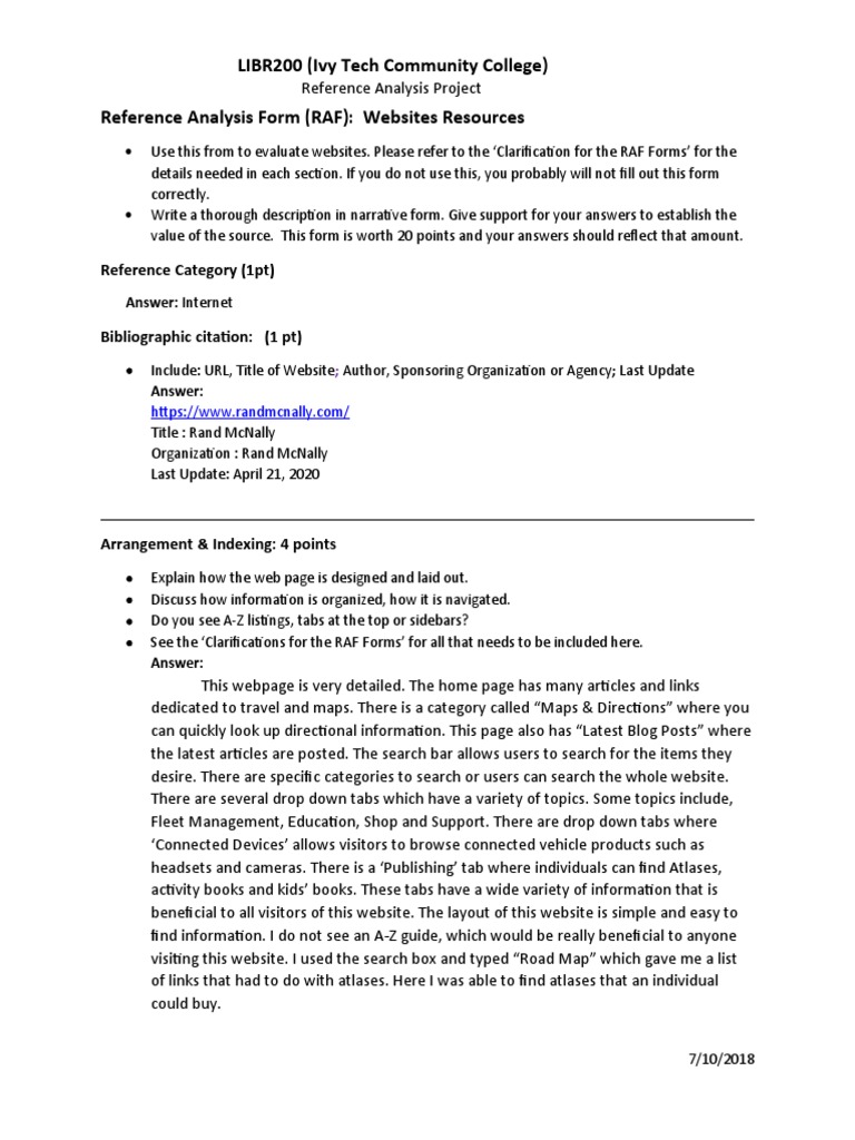 m07 Reference Analysis 1 | PDF | Websites | Map
