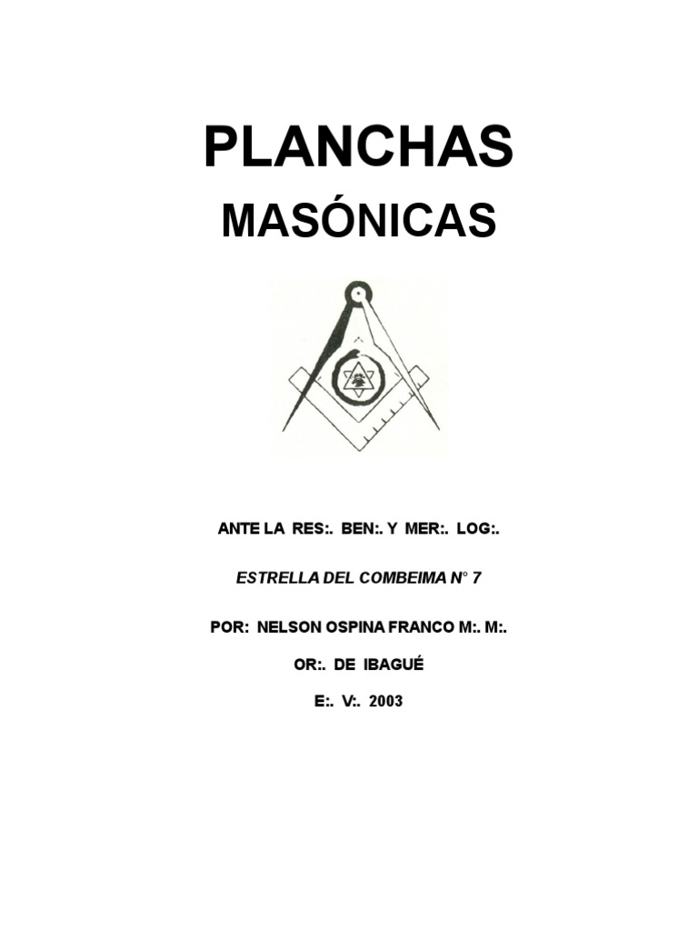 PLANCHAS | PDF | Masonería | Los símbolos