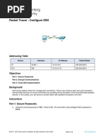 1.3.6 Packet Tracer - Configure SSH | PDF | Secure Shell | Password