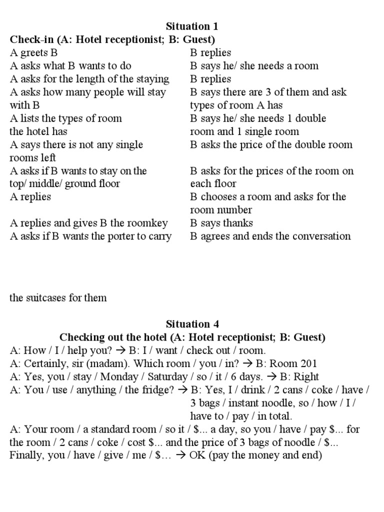 Speaking Situations