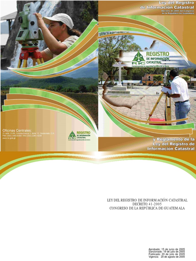 Ley y Reglamento de La Ley RIC | PDF | Propiedad | Guatemala