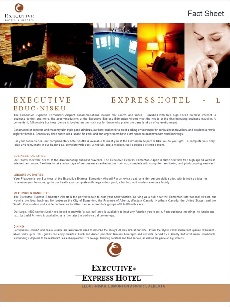 Fact Sheet Template 10 | PDF | Hotel | Restaurants