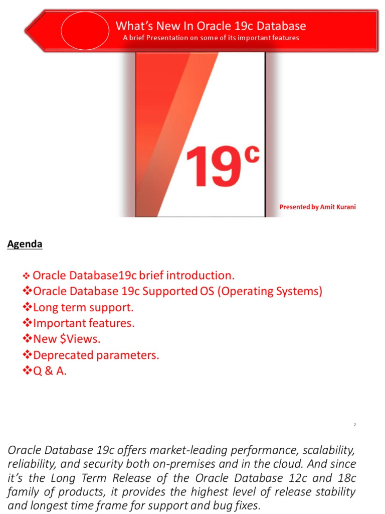 Oracle 19c - Important Feature For DBA | PDF | Databases | Database Schema