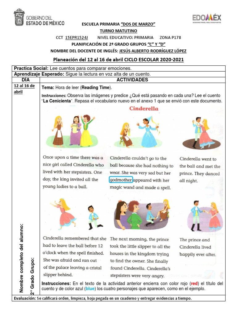 2° Planeacion de Ingles | PDF | Educación primaria | Enseñando y ...