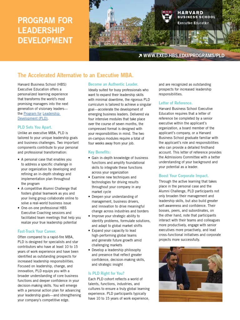 Alternative Executive Mba Brochure | PDF | Harvard Business School ...