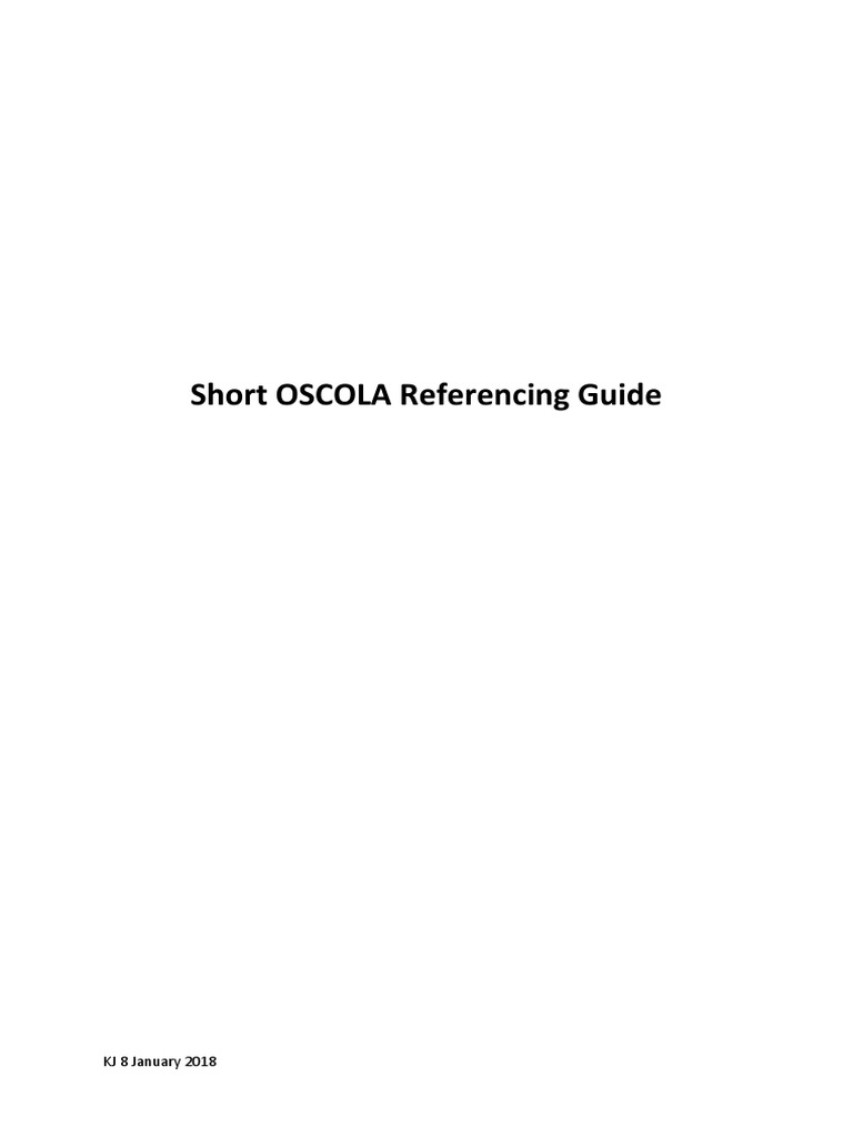 Short OSCOLA Referencing Guide | PDF | Justice | Crime & Violence