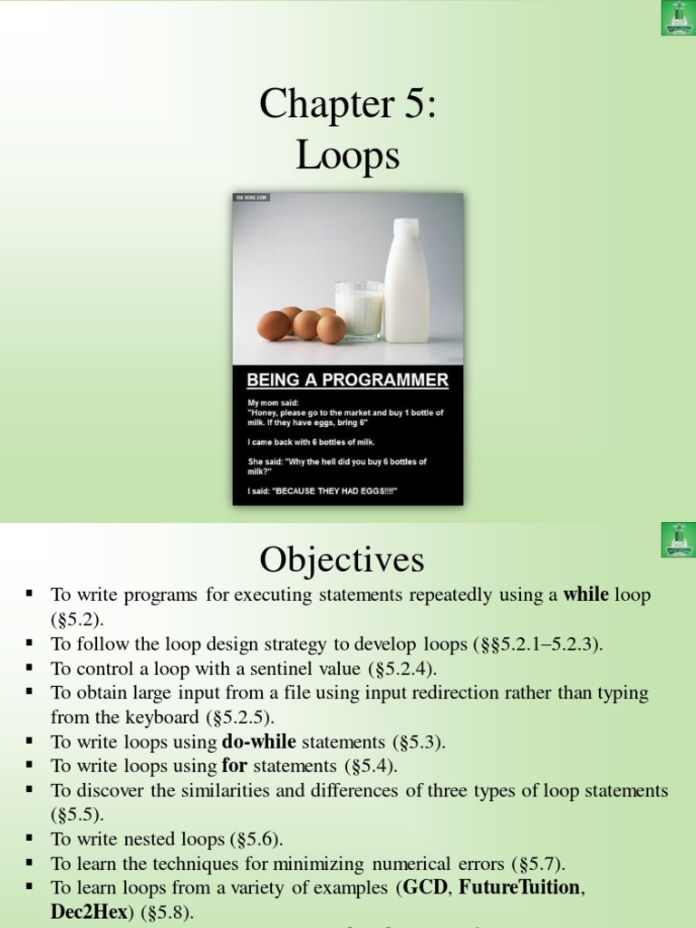 CPCS202 05 Loops S19 | PDF | Control Flow | Computer Engineering