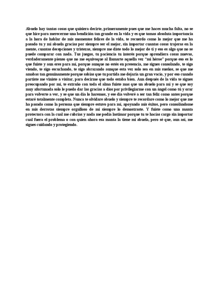 Una Carta Para Mi Abuelo Carta A Mi Abuelo Por El Día Del Padre|