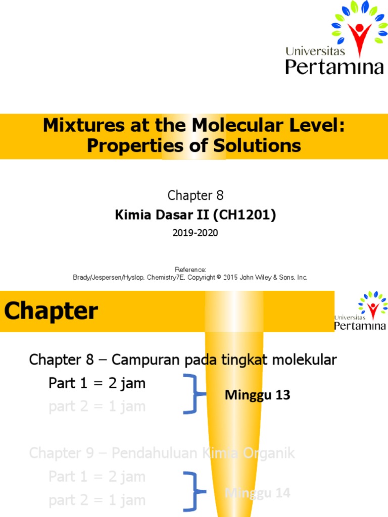 Chapter8-Campuran Pada Tingkat Molekuler - Part 1 | PDF | Solvation | Solution