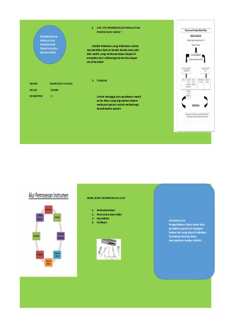 Pemrosesan Peralatan Pasien Dan Penatalaksanaan Linen | PDF