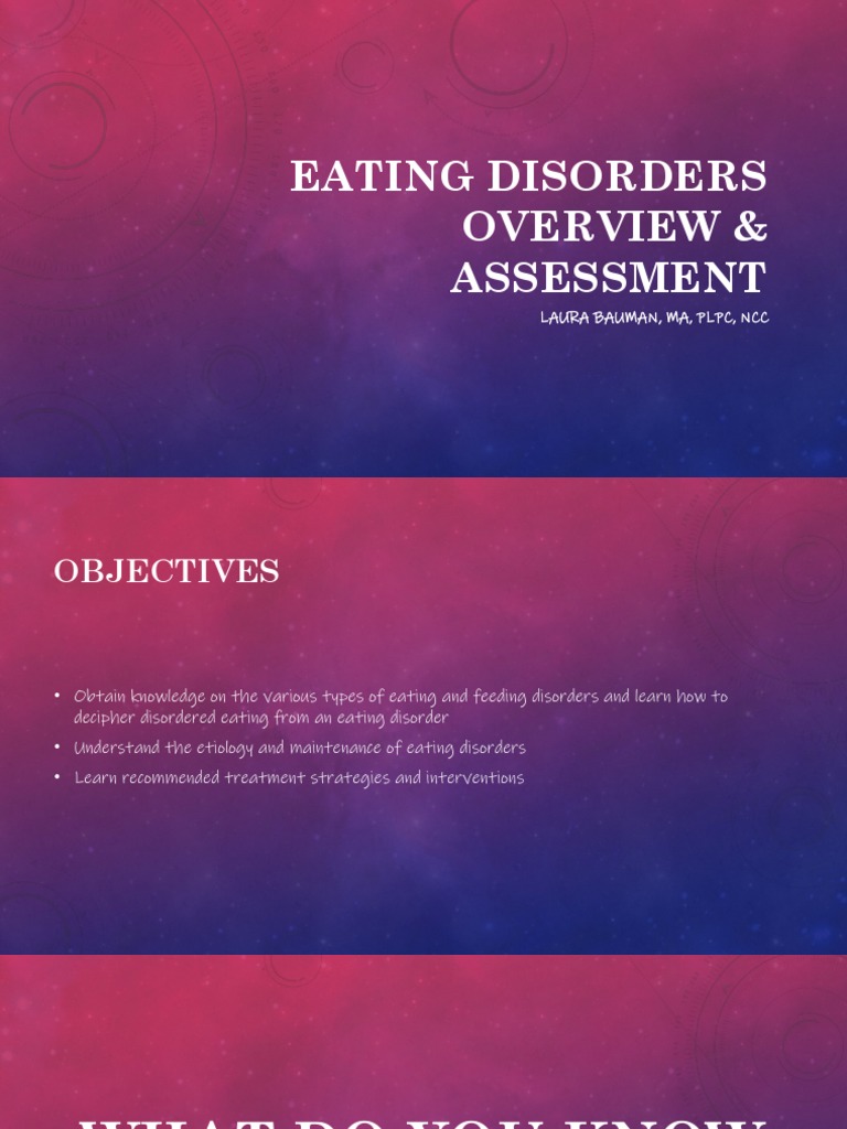 Eating Disorders Overview & Assessment - Laura | Download Free PDF ...