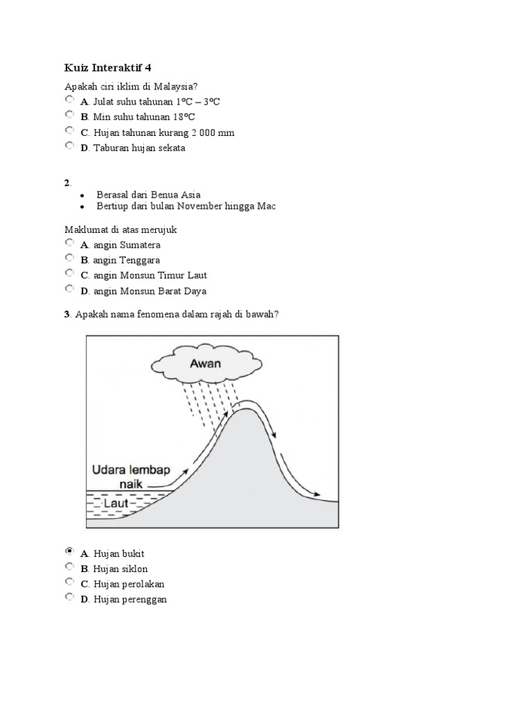 ADIK PKP GEO Kuiz Interaktif 4 | PDF