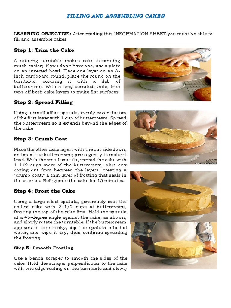 Assembling and Filling Layer Cakes | PDF | Cooking, Food & Wine | Art