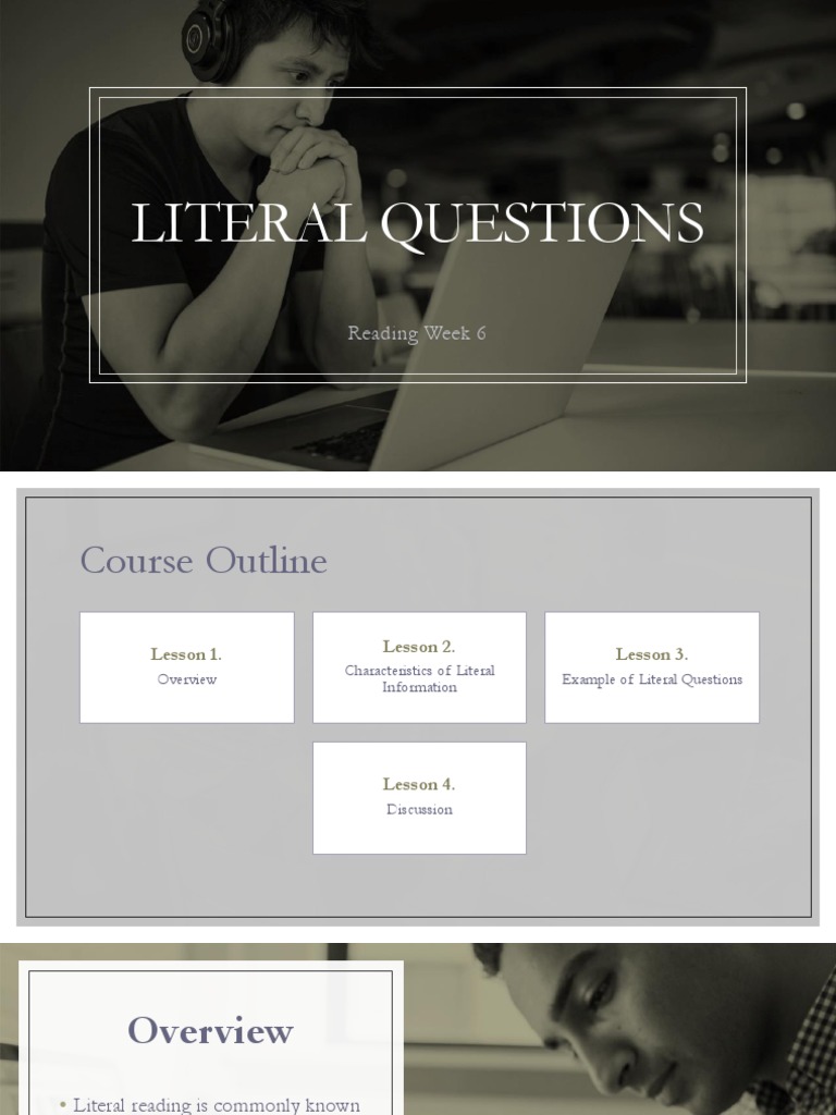 Literal Questions Canvas | PDF | Question | Sentence (Linguistics)